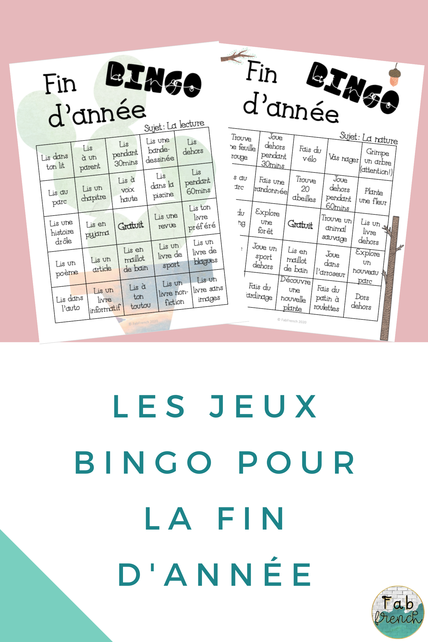 Activités pour la fin d'année